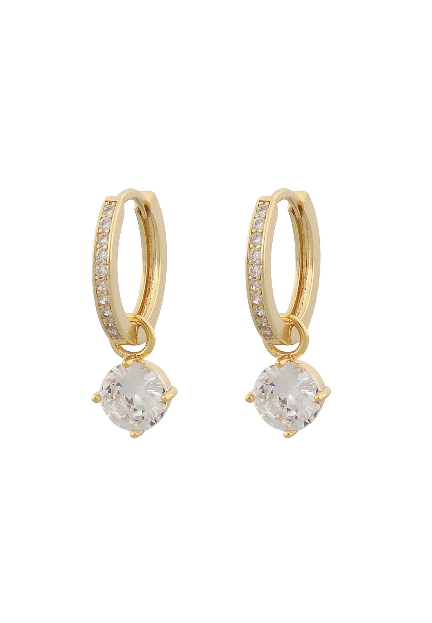 Rola Round Ring Earring - g/clear