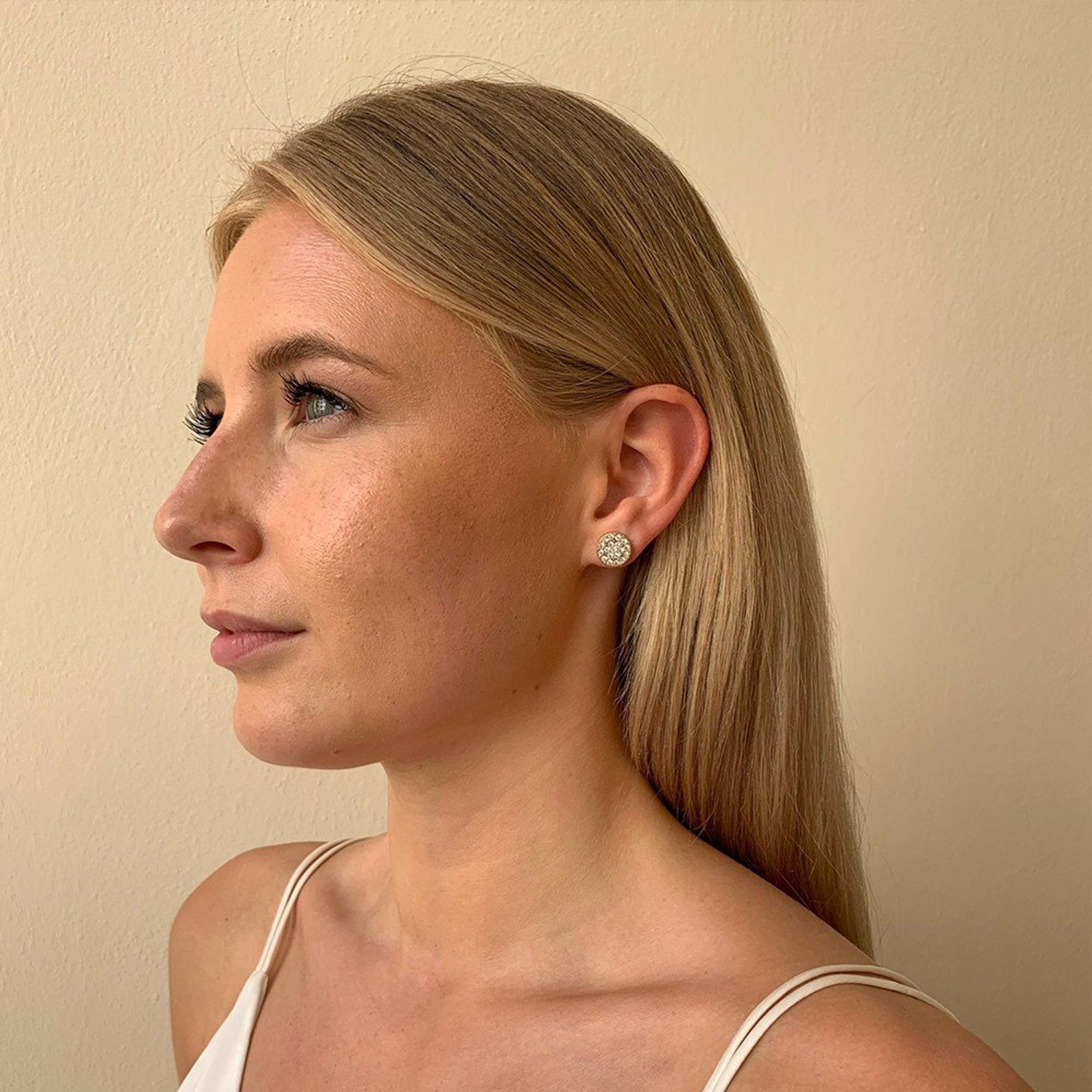 Spark Small Stone Earring - g/clear