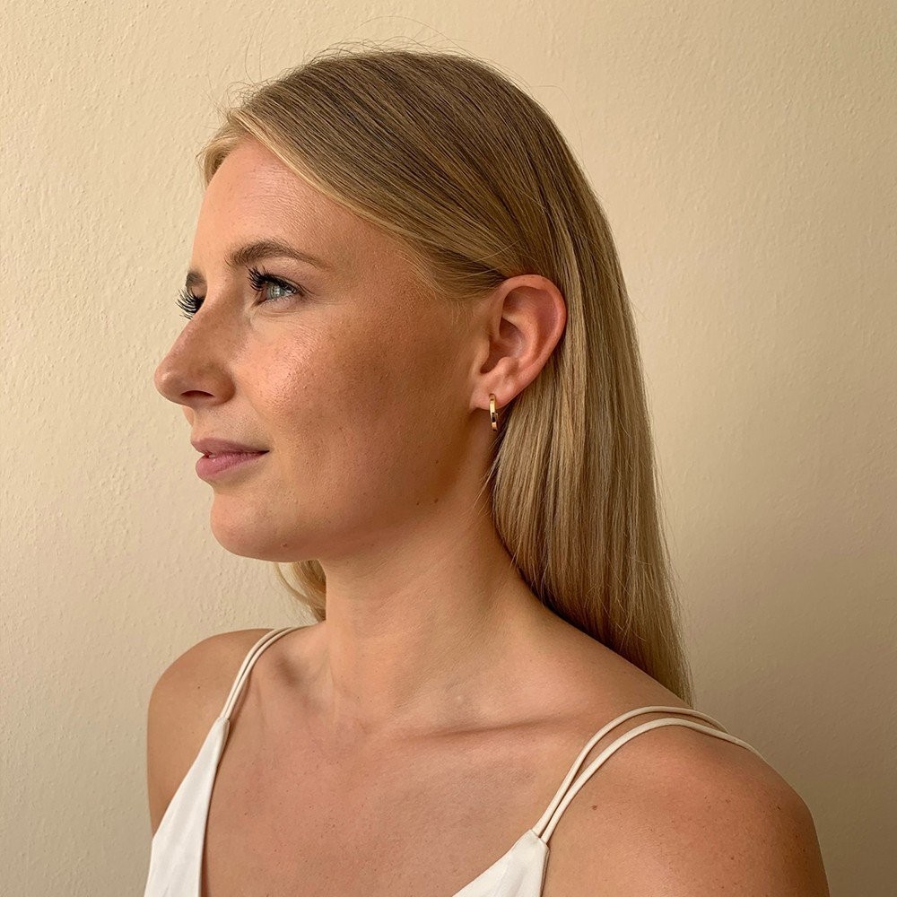 Moe Ring Earring 15mm - plain g