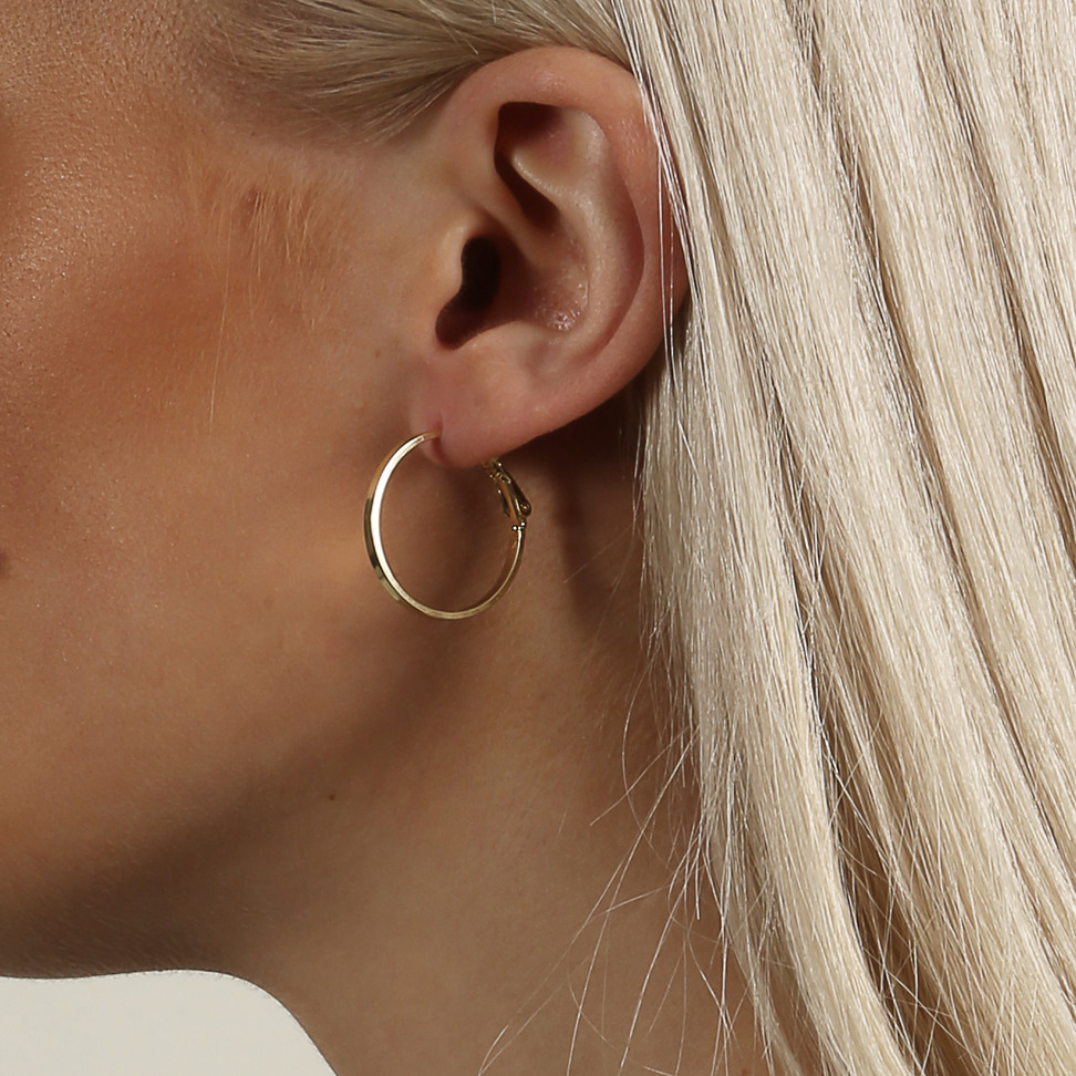 Moe Ring Earring 25mm - plain g