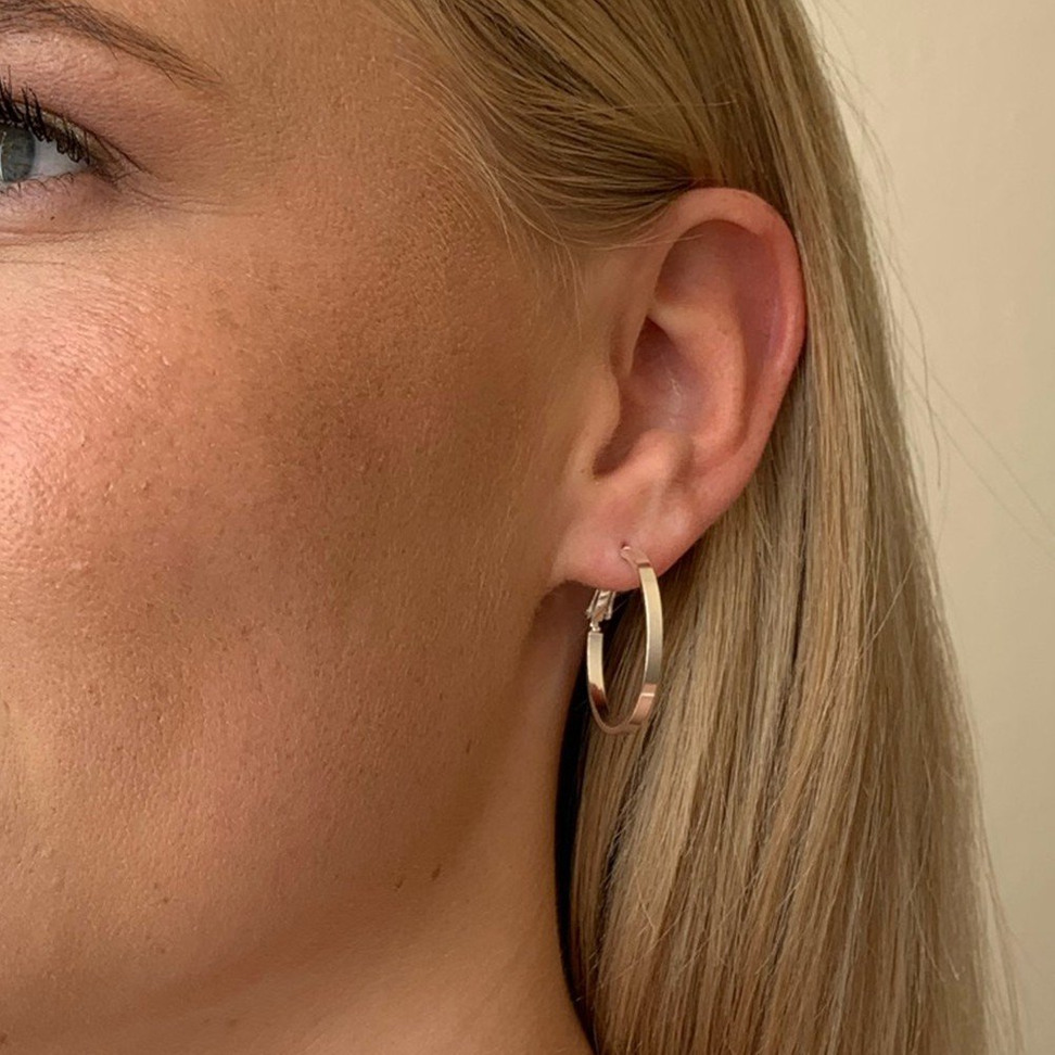 Moe Ring Earring 25mm plain g