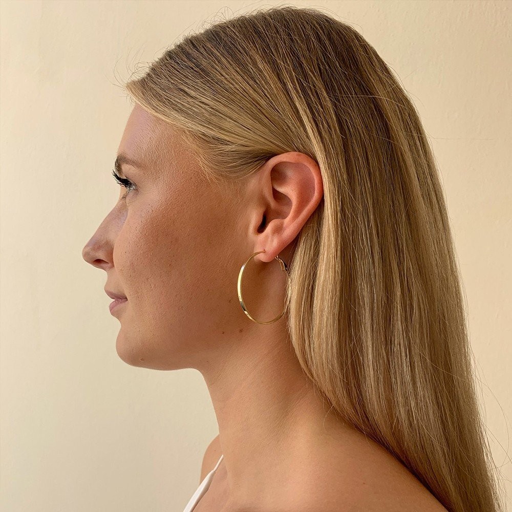 Moe Ring Earring 40mm plain g