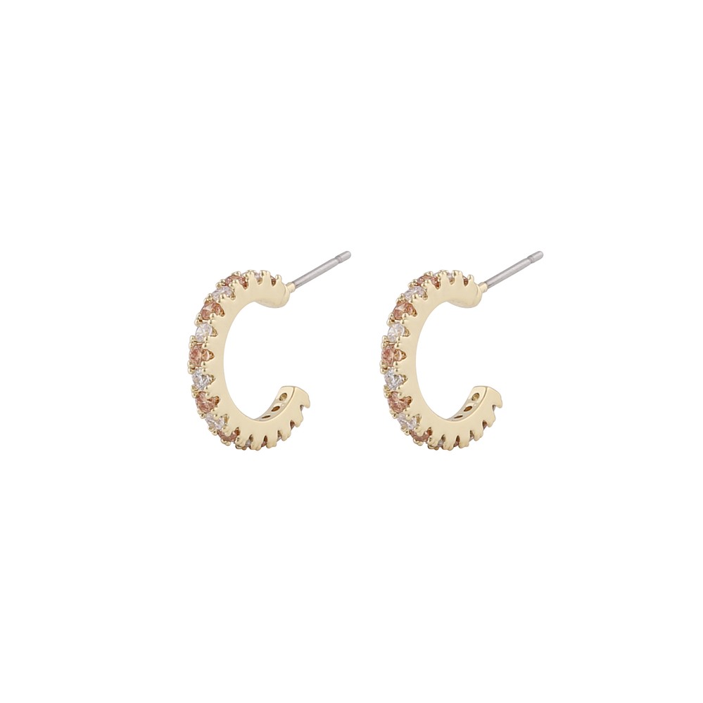 Clarissa Small Oval Earring g/mix champagne