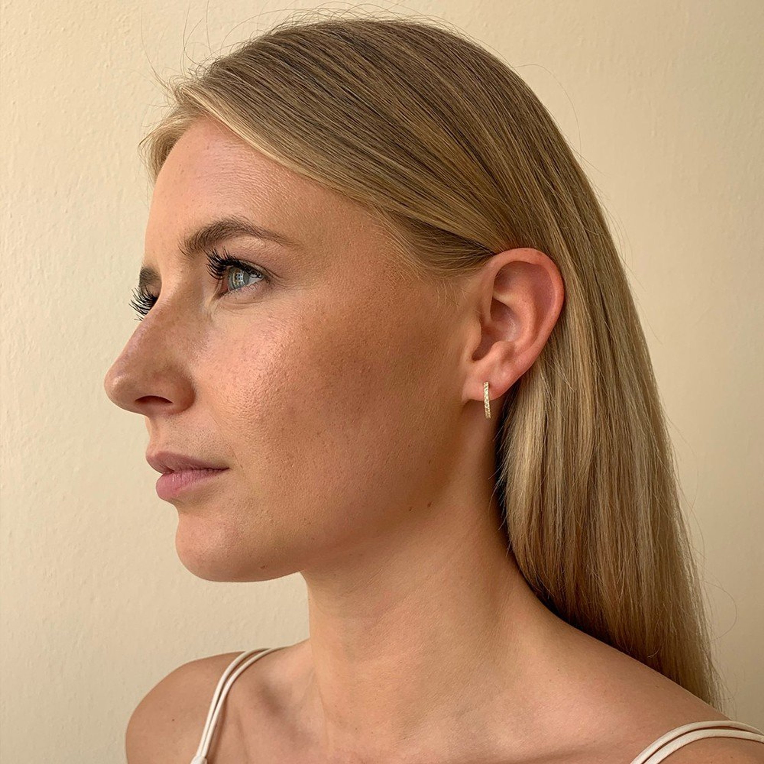 Clarissa Small Oval Earring g/clear