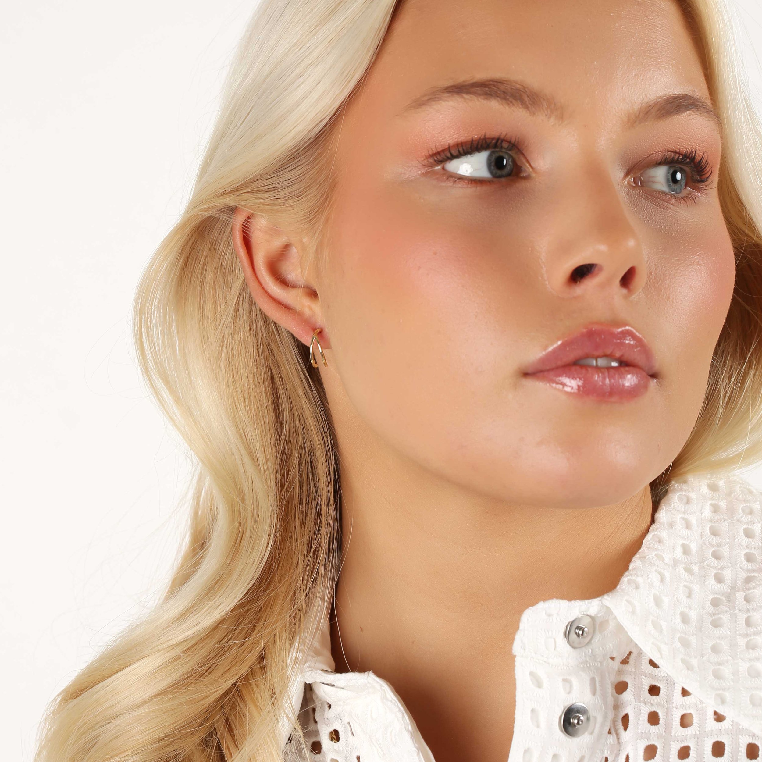 Sevilla Small Oval Earring - plain g