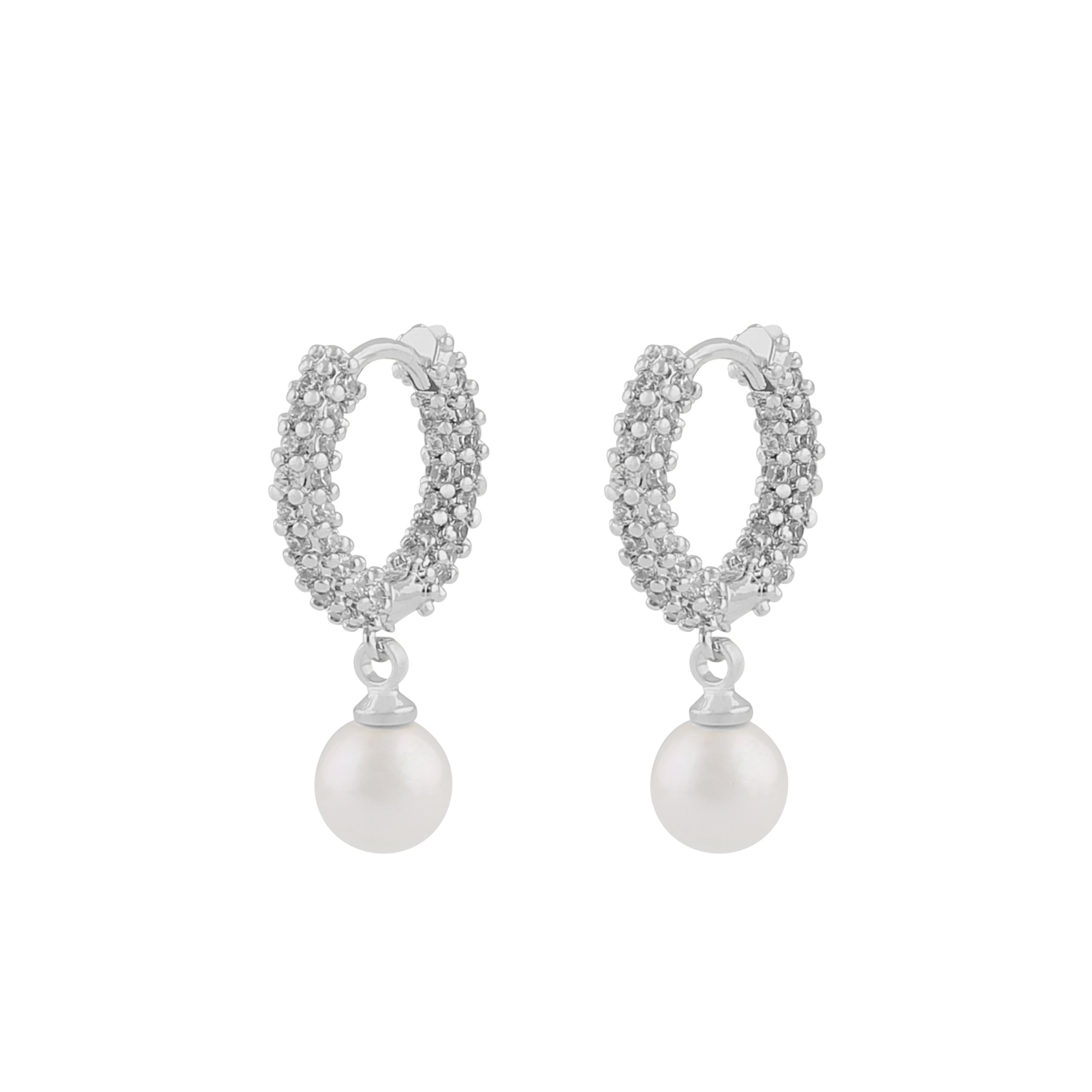 Lydia Pearl Ring Earring - s/white