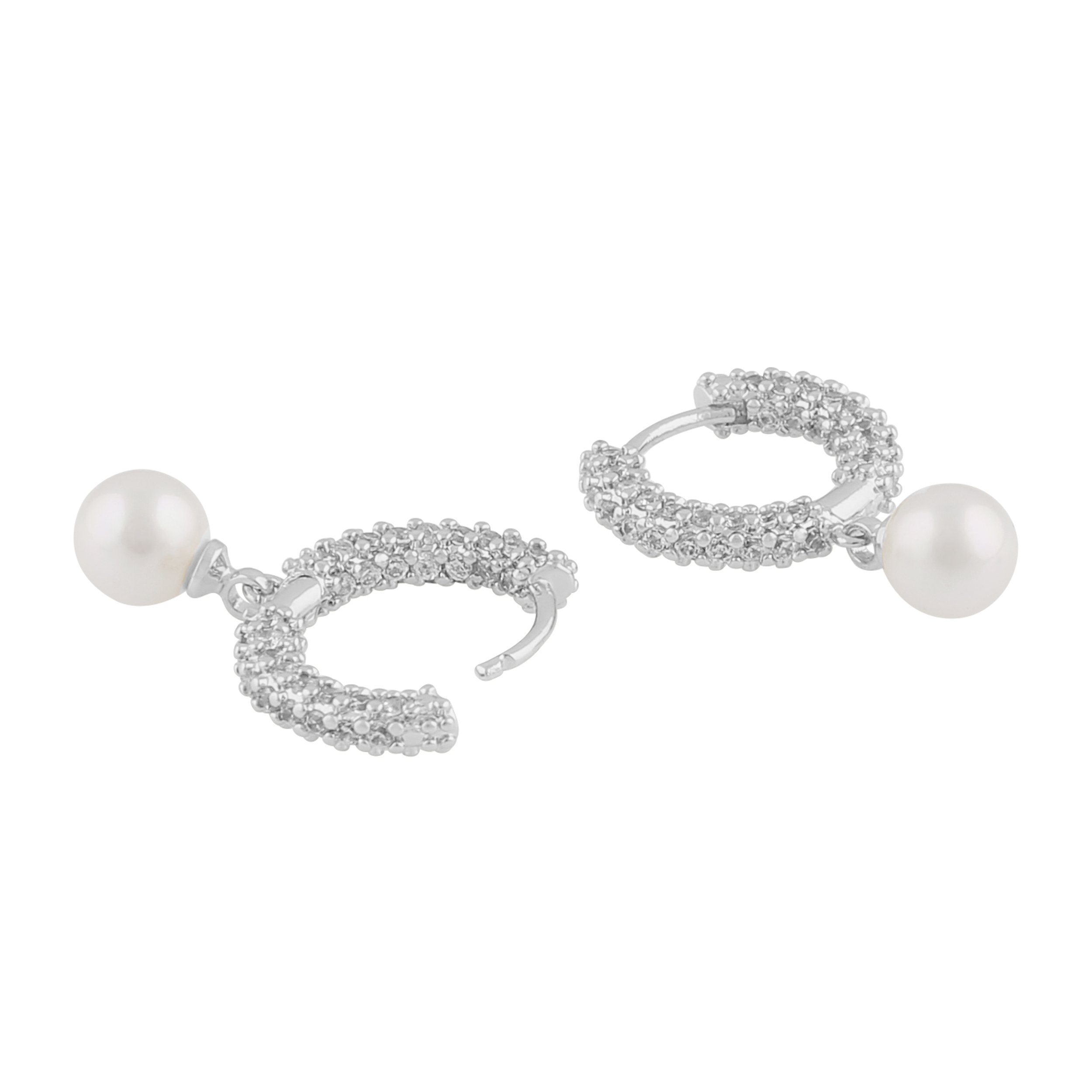 Lydia Pearl Ring Earring - s/white