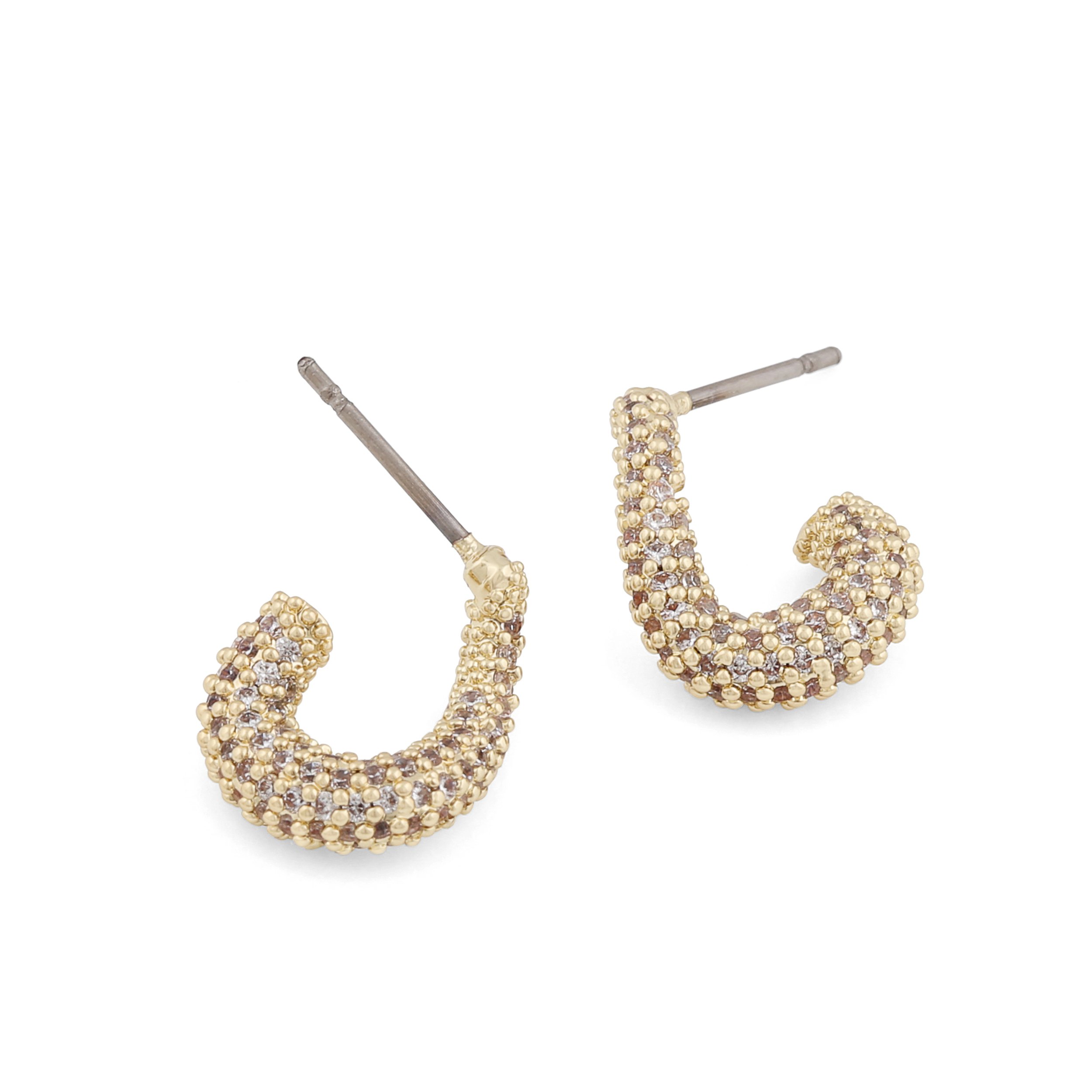 Naomi Small Irregular Oval Earrring - Silver Plated