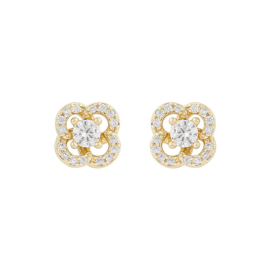 Sally stone ear - Gold Plated Clear