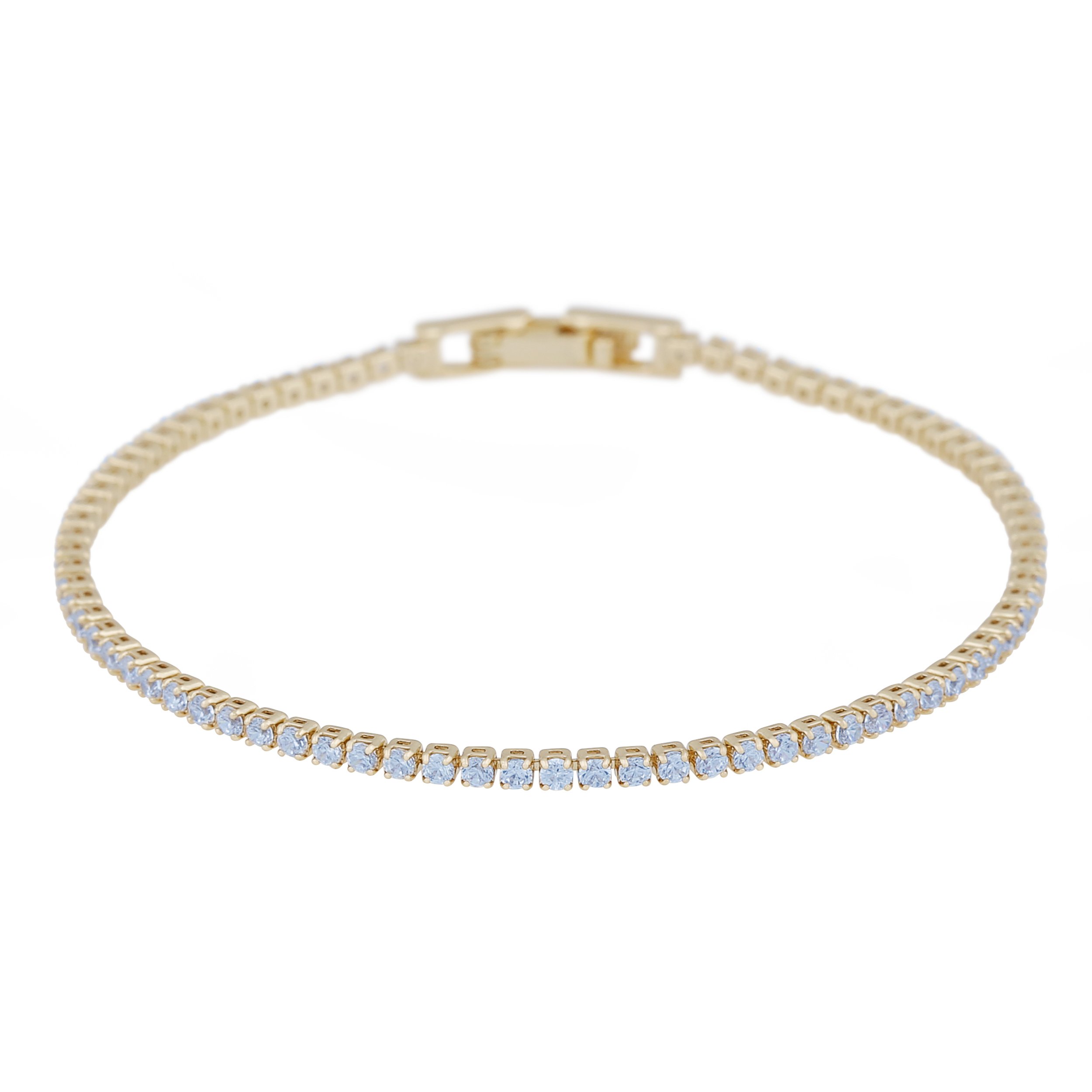 Sally stone brace - Gold Plated Light Blue