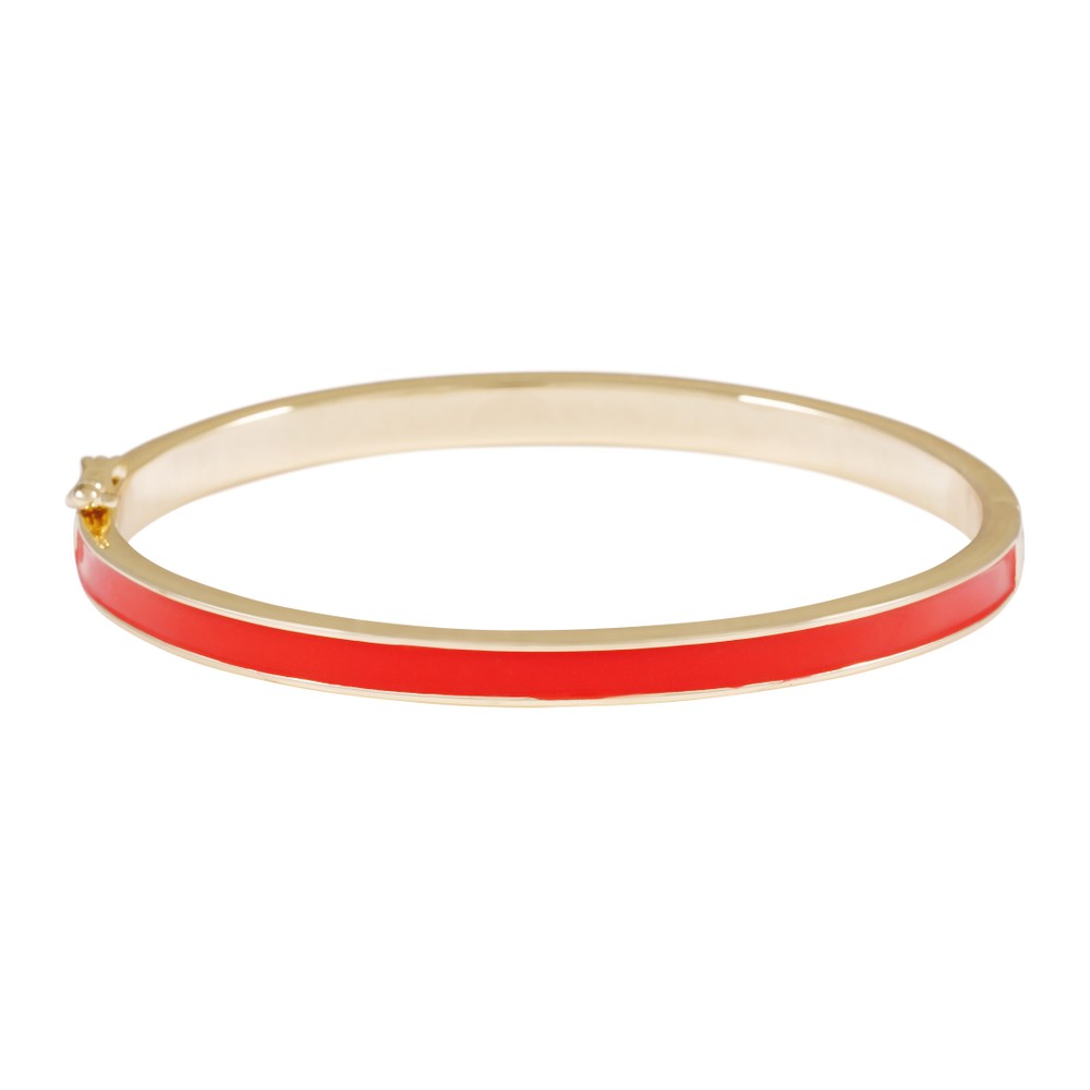Domino small oval brace - Gold Plated Red