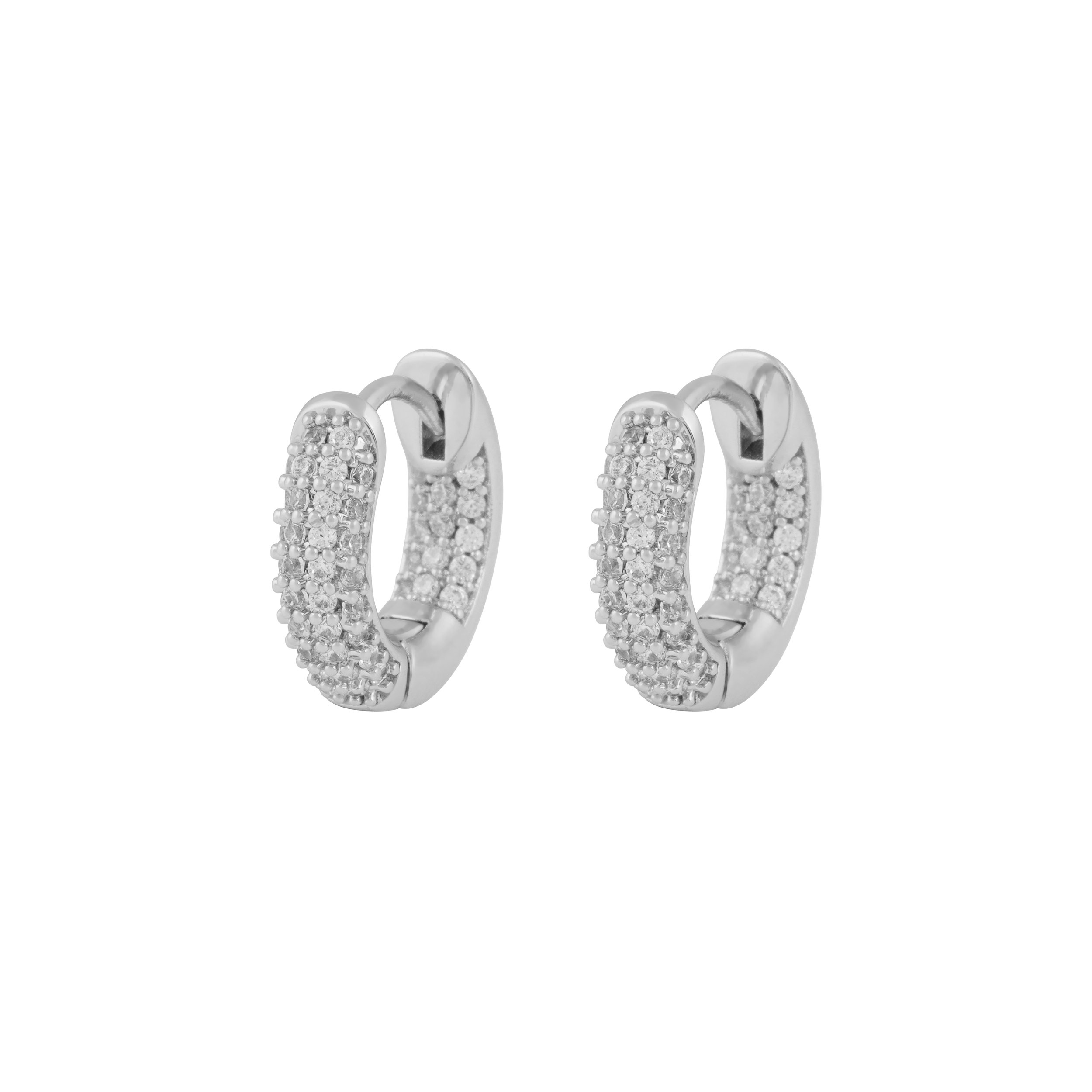 Liz crystal ring ear - s/clear