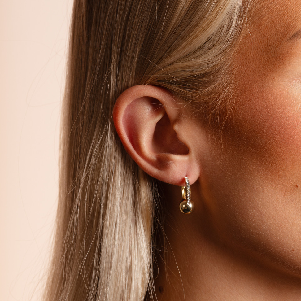 Bennet crystal ring ear g/clear - g/clear