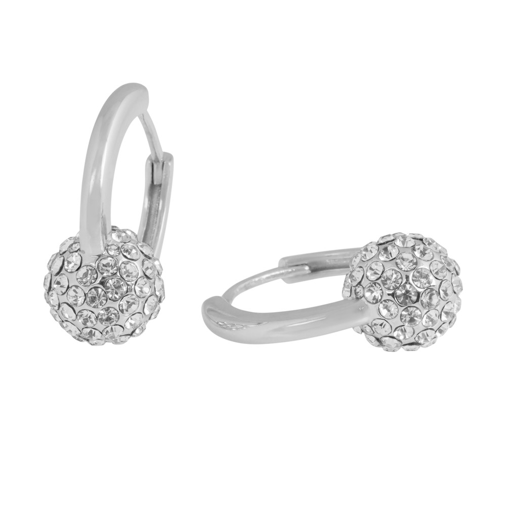 Bennet ring crystal ball ear - s/clear